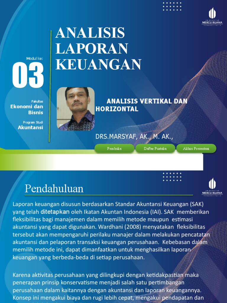 Modul 03 Ppt. Analisis Vertikal Dan Horizontal | PDF