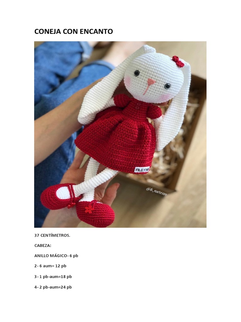 CONEJA VESTIDO ROJO-español | PDF