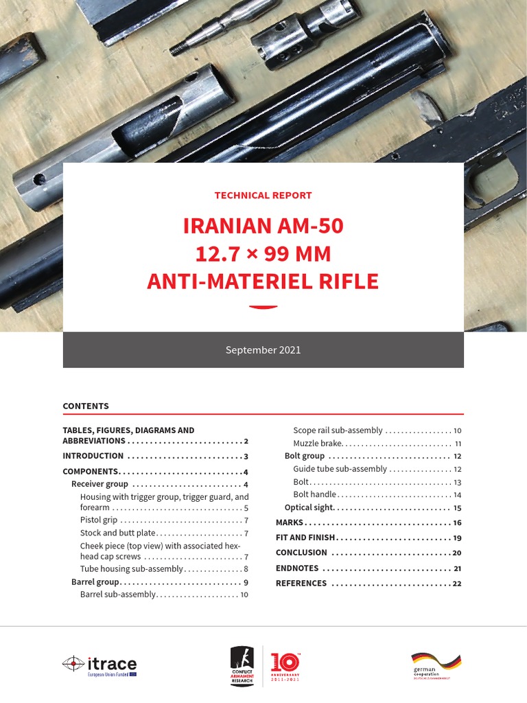 Technical Report Iranian AM 50 12.7x99 MM Anti Materiel Rifle | PDF ...