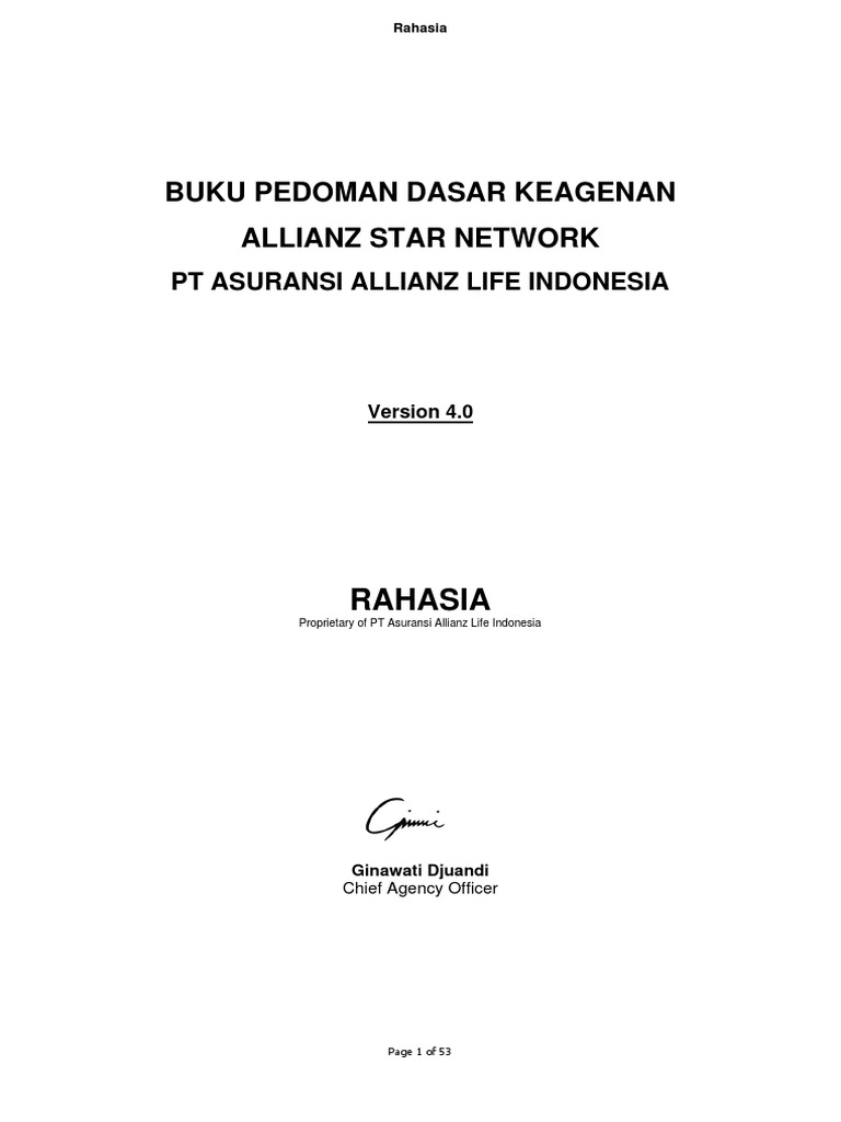 Pedoman Keagenan | PDF