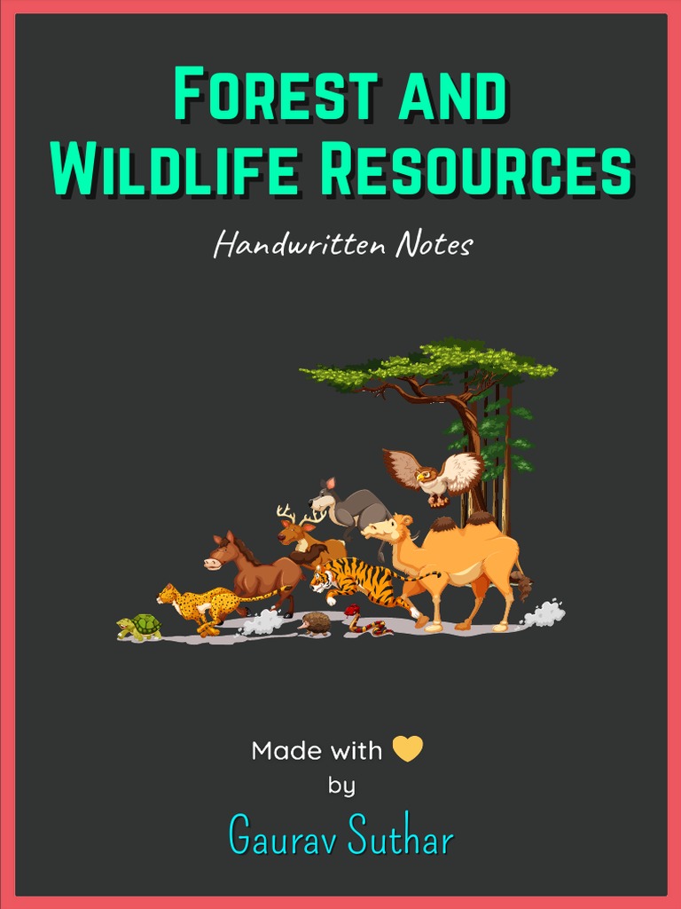 Forest and Wildlife Resources Notes | PDF