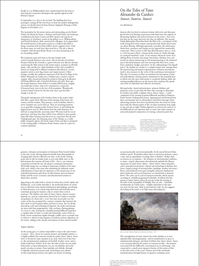 Lisa Blackmore, On The Tides of Time: Alexandre Da Cunha's Sunset ...