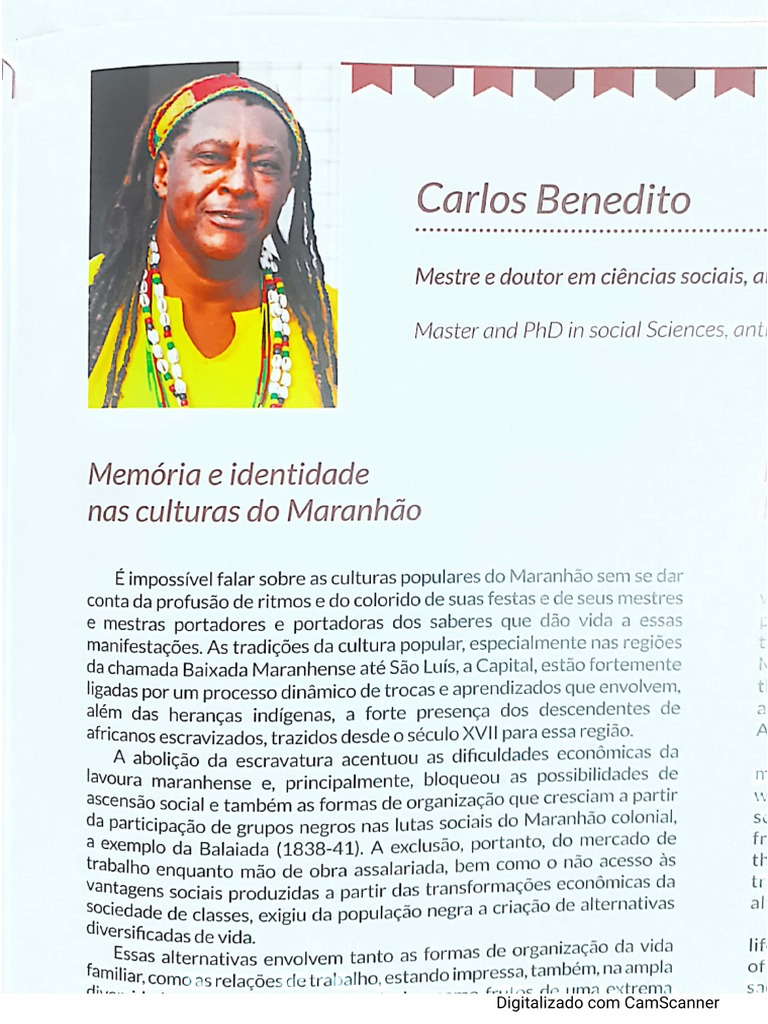 6 BENEDITO Carlos Memória e Identidade | PDF