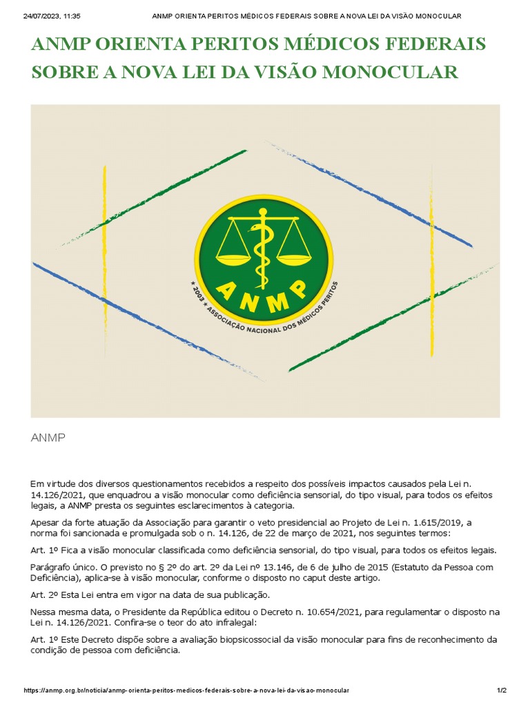 Orientações da ANMP sobre Lei 14.126 | PDF