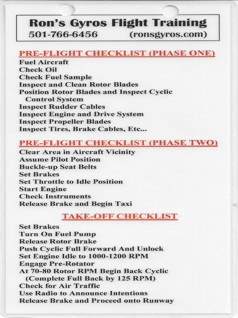 Checklist Gyro | PDF
