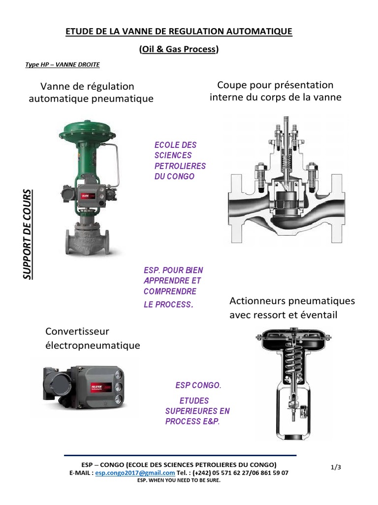 ETUDE DES VANNES AUTOMATIQUES | PDF