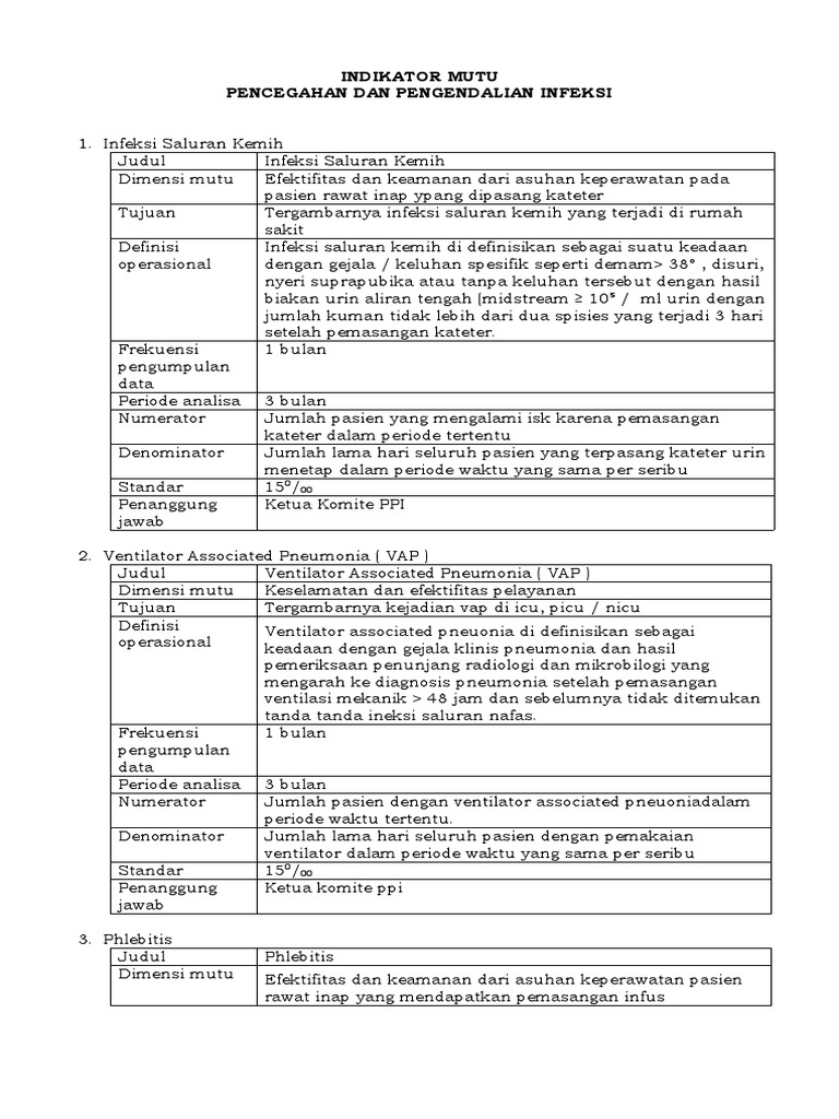 Contoh Indikator-Mutu-Ppi | PDF | Kesehatan Holistik