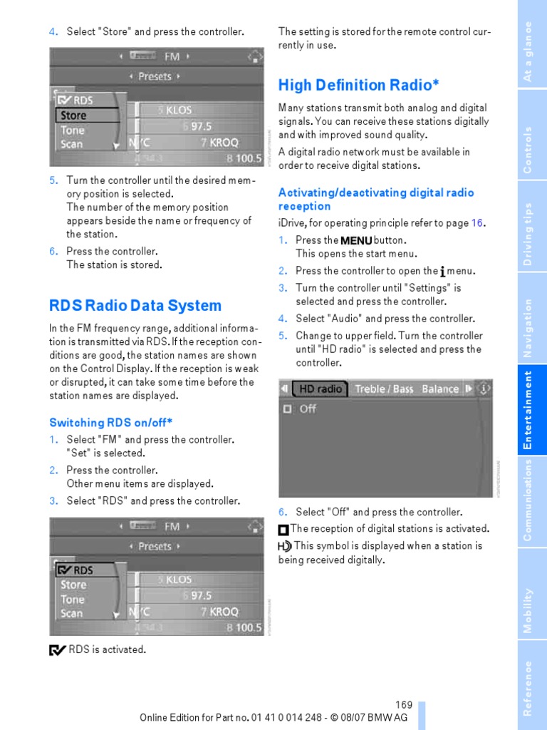BMW X5 - 2009-13-18 | PDF | Radio | Frequency Modulation