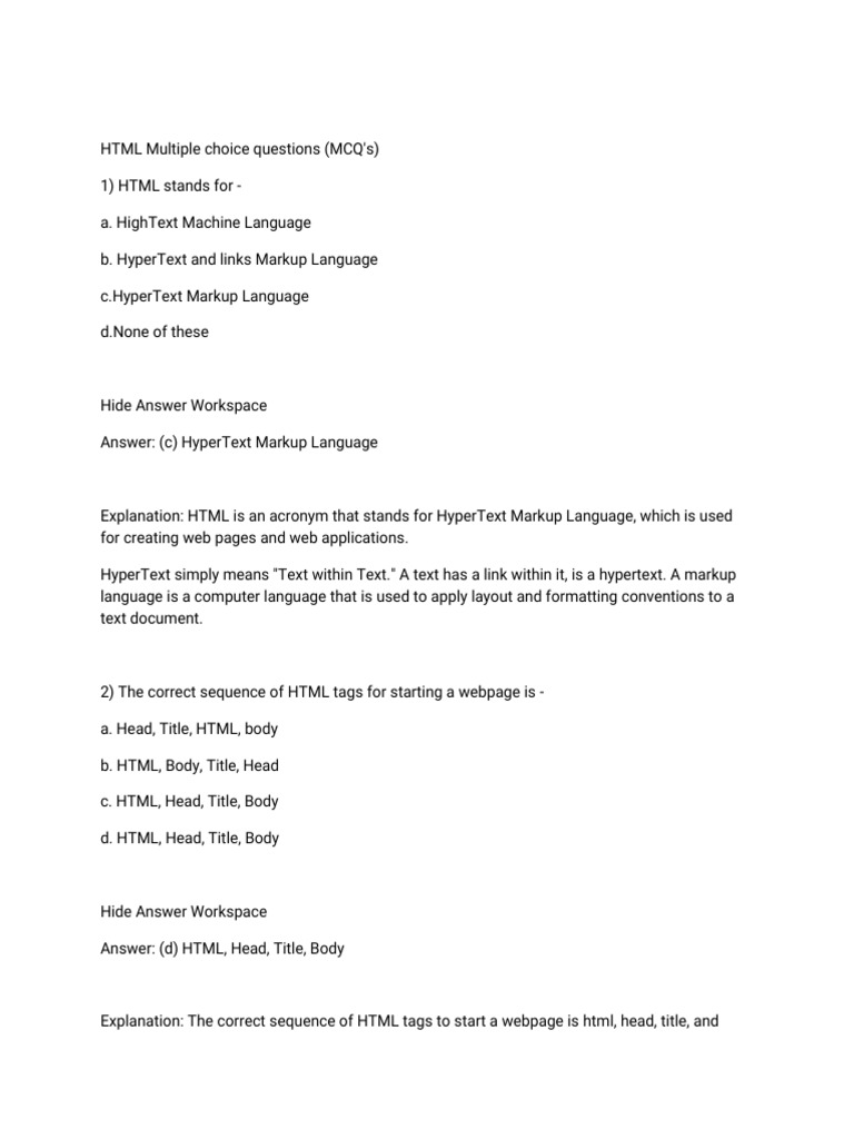 HTML Multiple C-WPS Office | PDF