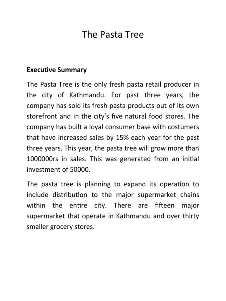 The Pasta Tree | PDF