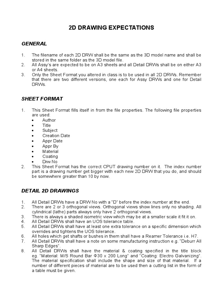 2D Drawing Standards Guide | PDF | Machining | Engineering Tolerance