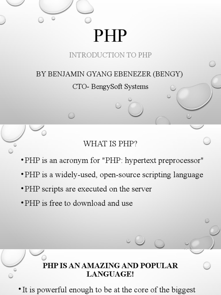 PHP - Lesson 1 | PDF PHP - Lesson 1 | PDF