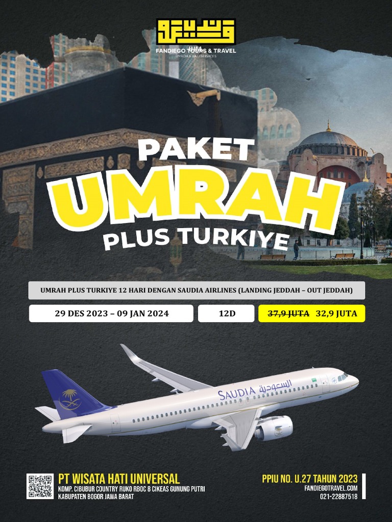 Itinerary Umrah Plus Turkiye - Saudi Airlines - 12D - JED JED | PDF