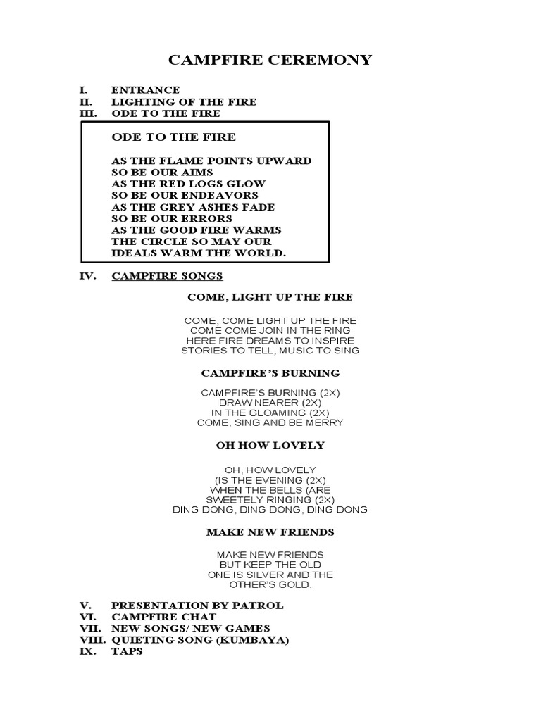 Campfire Ceremony 2 | PDF
