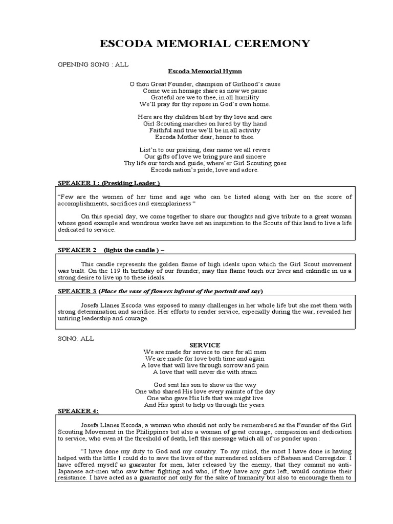 ESCODA-CEREMONY | PDF