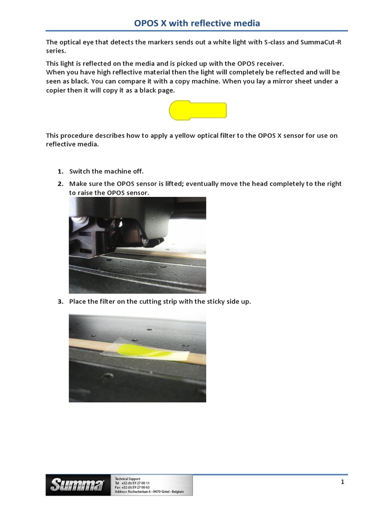 OPOS Filter For Reflective | PDF