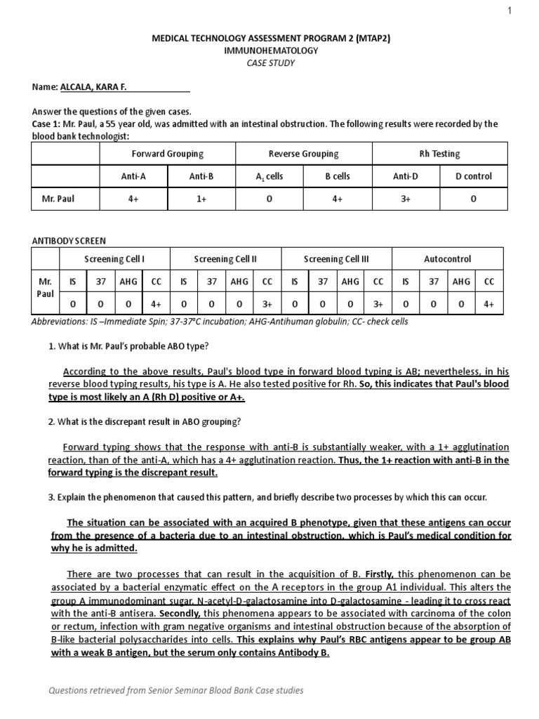 Blood Bank Case Study | PDF