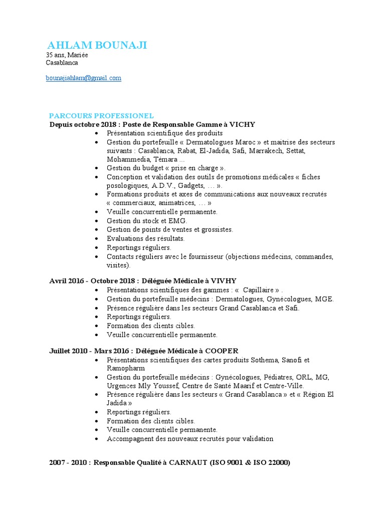 CV - Ahlam Bounaji | PDF