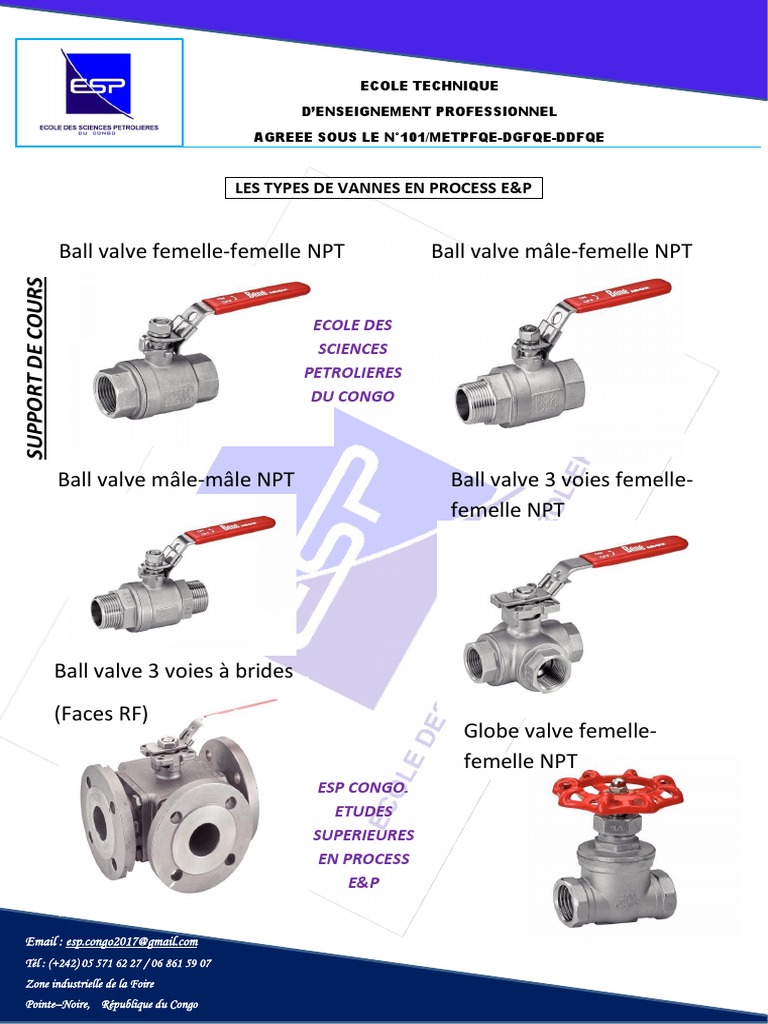 Differents Types de Vannes | PDF | Soupape | Matériaux de construction