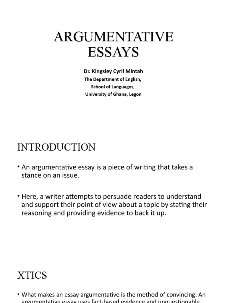 Types of Argumentative Essays Explained | PDF | Argument | Essays