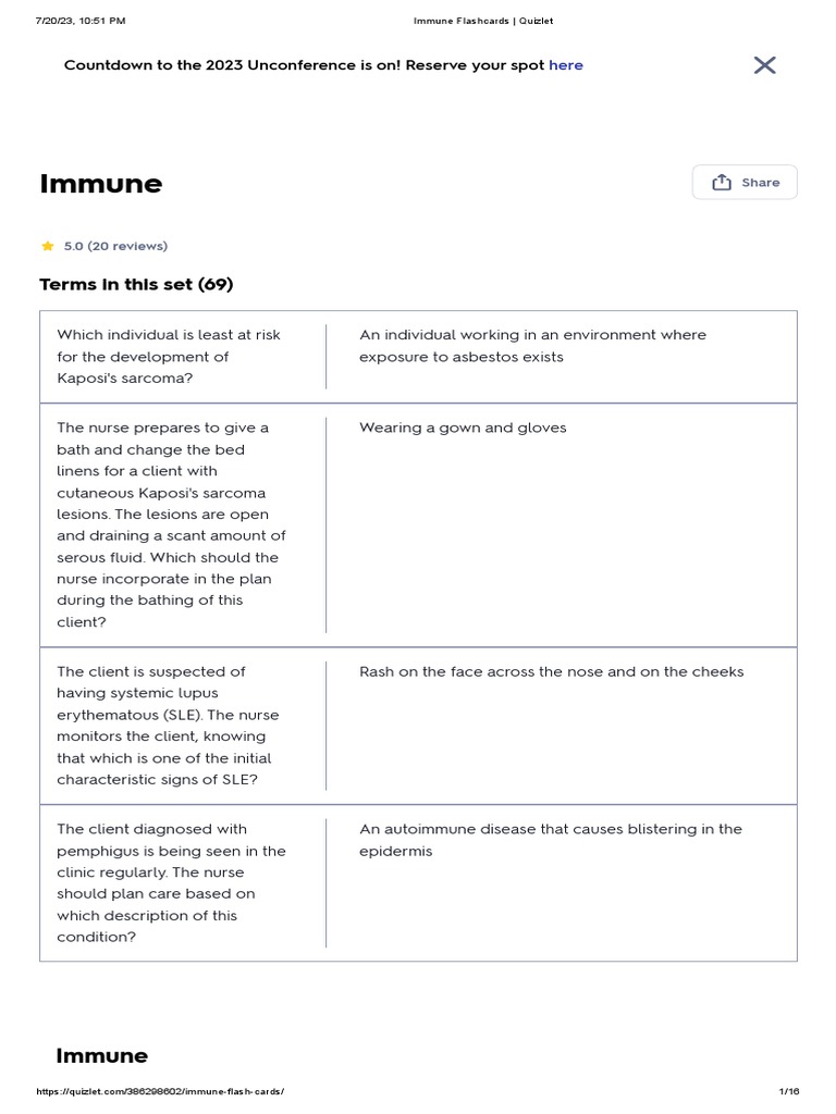 Immune Flashcards | PDF | Hiv/Aids | Immunodeficiency
