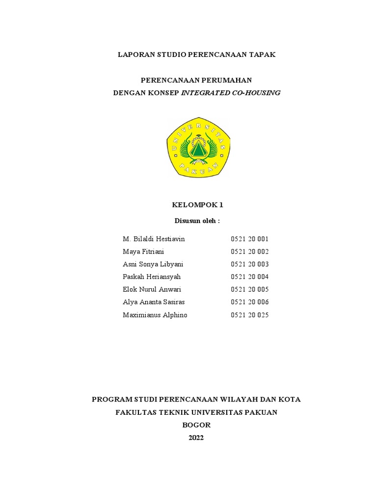 Laporan Studio Perencanaan Tapak | PDF | Seni