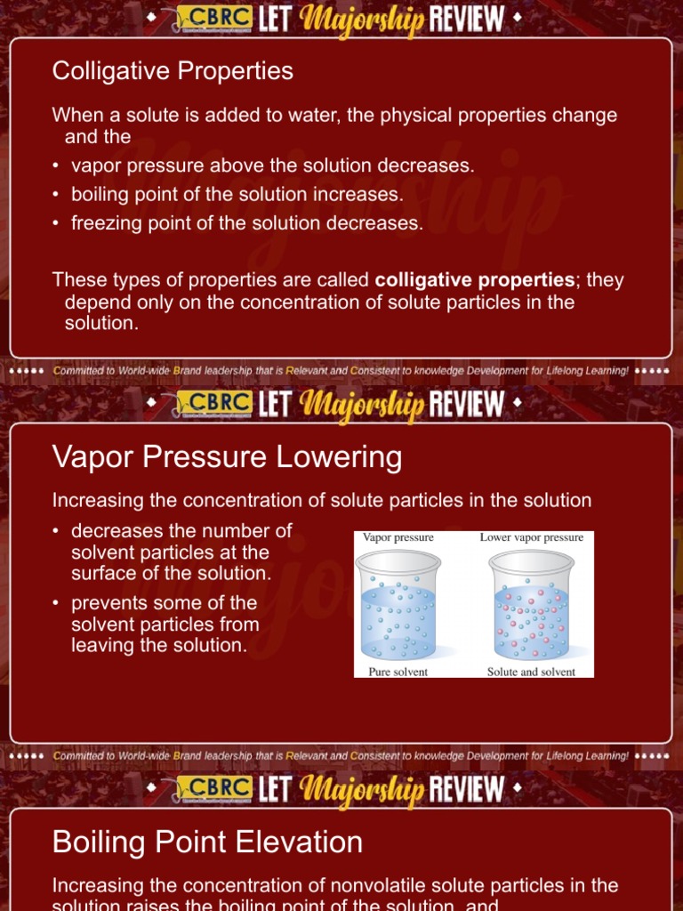 Colligative Properties | PDF | Osmosis | Water