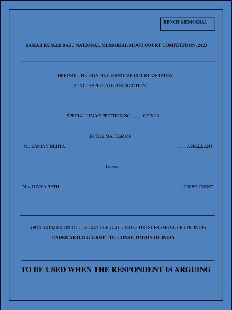 BENCH MEMO Against Respondent | PDF | Transsexual | Informed Consent