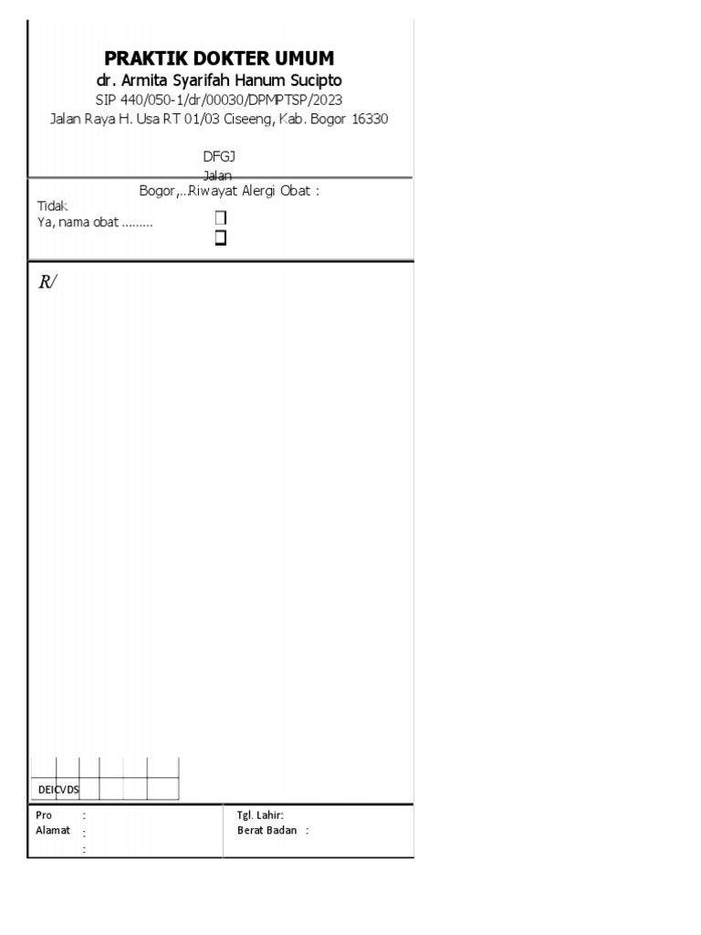 Resep Dokter | PDF | Sains & Matematika