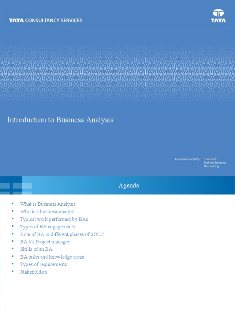 Introduction to Business Analysis Guide | PDF | Business Analysis ...