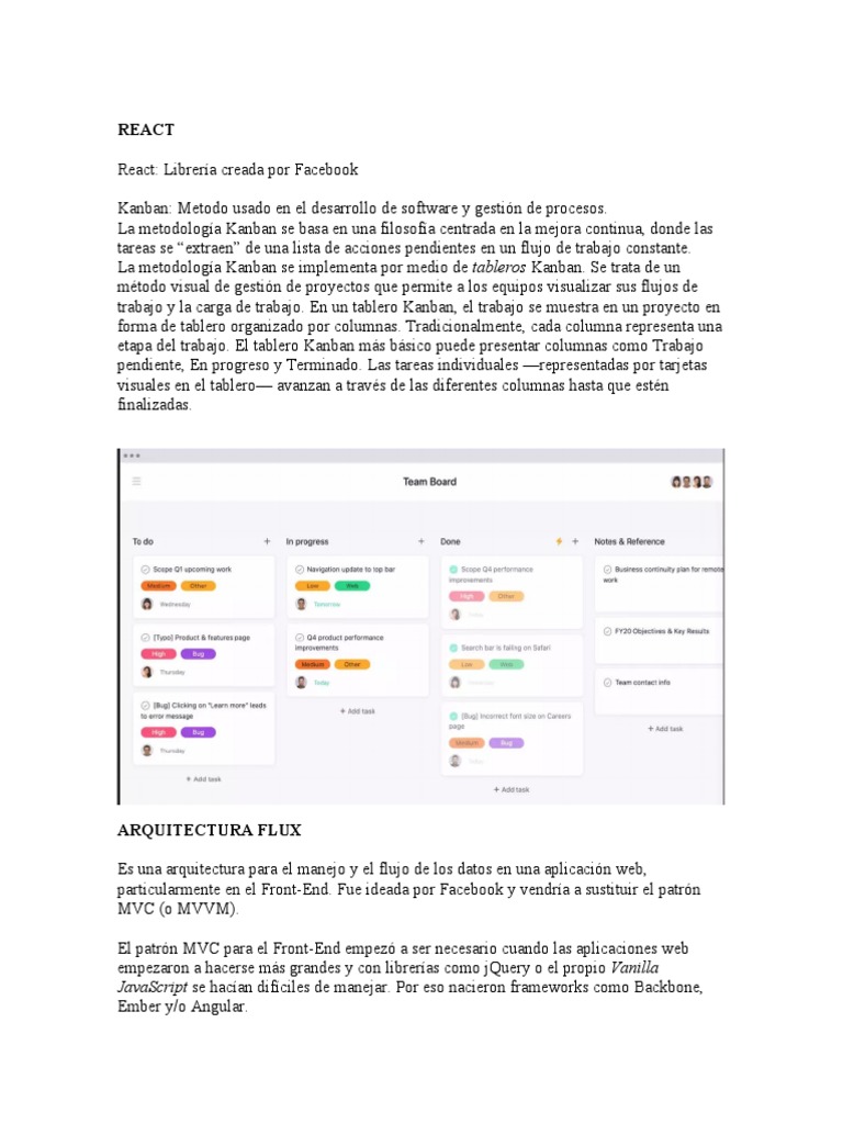 React | PDF | Script Java | Modelo – Vista – Controlador