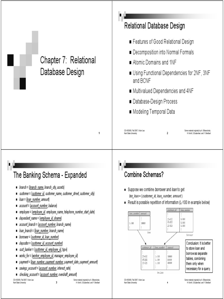 ch7 Part1 4up | PDF | Relational Model | Information Retrieval