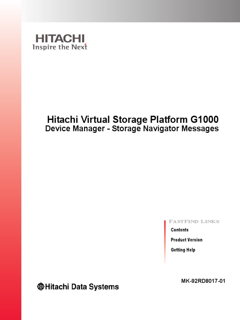 Hitachi Virtual Storage Platform g1000 | PDF | Byte | Menu (Computing) Hitachi Virtual Storage Platform g1000 | PDF | Byte | Menu (Computing)