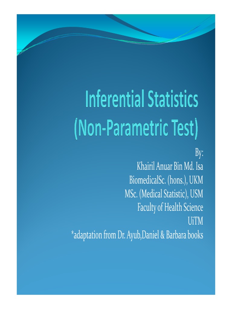 Non-Parametric Tests in Statistics | PDF