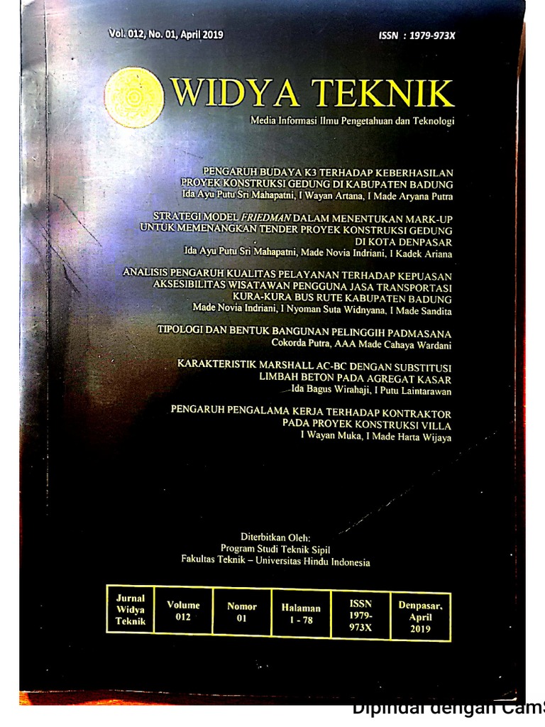Jurnal Widya Teknik April 2019 | PDF