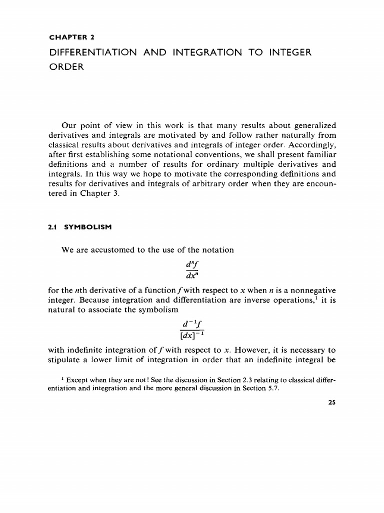 Chapter 2 Differentiation and Integration - 1974 - Mathematics in Science and | PDF