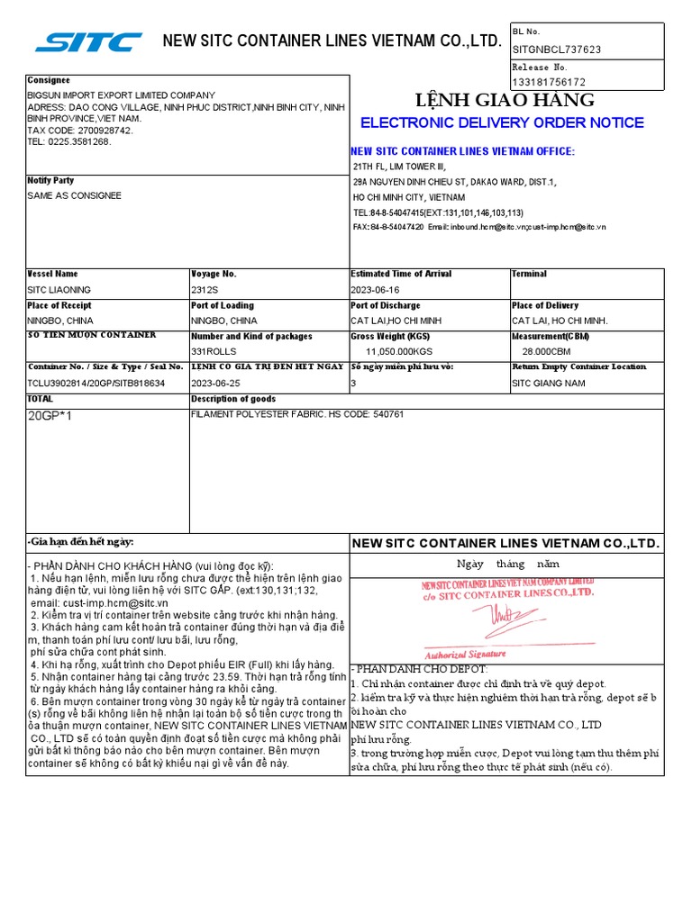 Electronic Delivery Order Notice - Edo | PDF