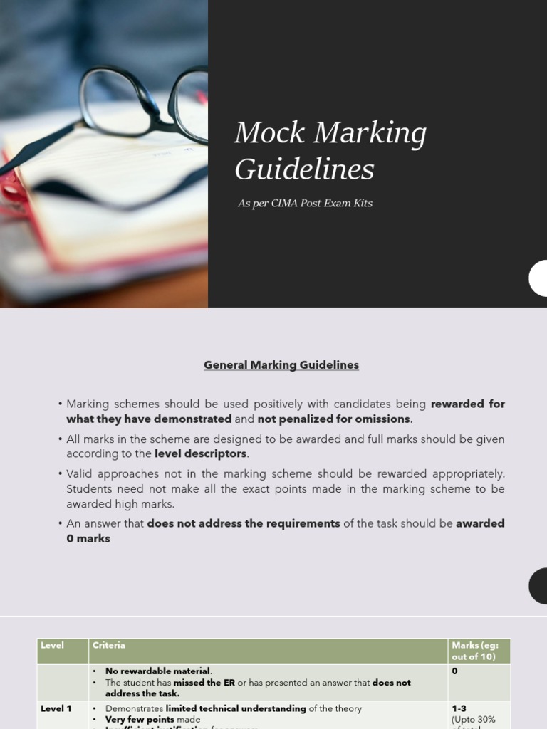 Mock Marking Guidelines | PDF | Cognition | Cognitive Science
