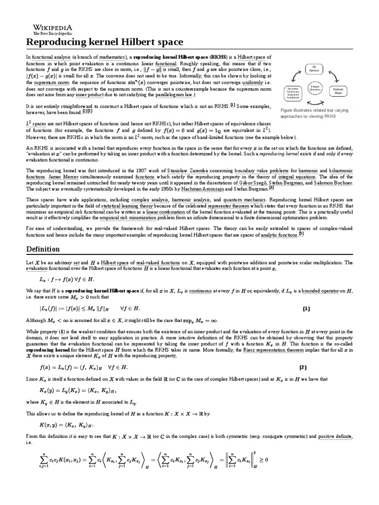 Reproducing Kernel Hilbert Space Pdf