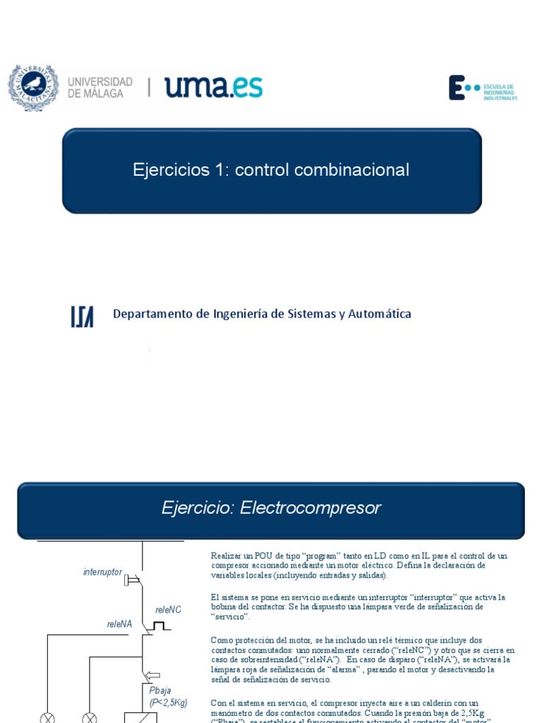 Ejercicios de Control Combinacional | PDF