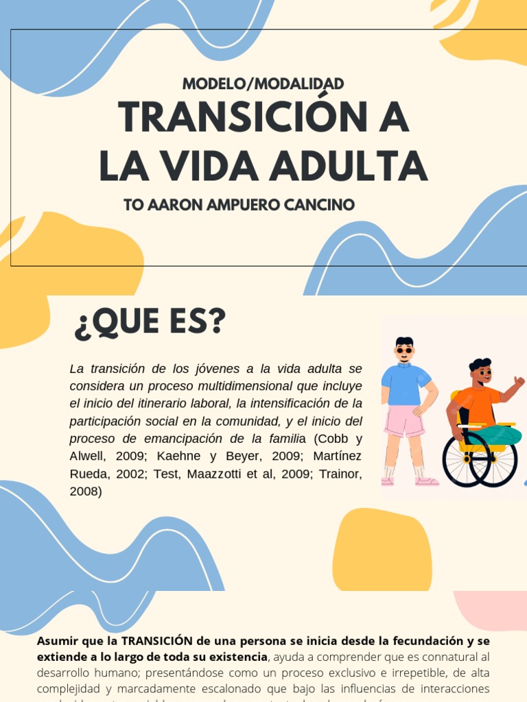Modelo De Transición A La Vida Adulta Pdf Aprendizaje