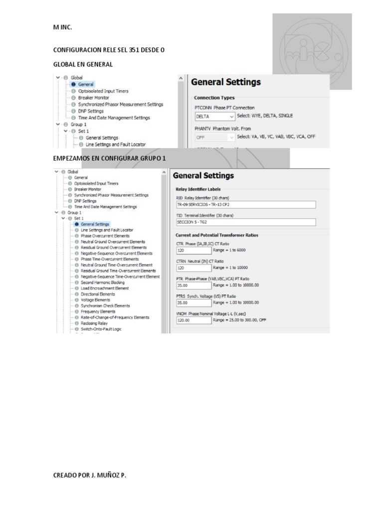 Configuracion Rele Sel 351 Desde 0 | PDF | Informática