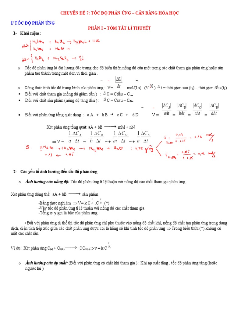 7.Btrl Toc Do Phan Ung - Can Bang Hoa Hoc | PDF