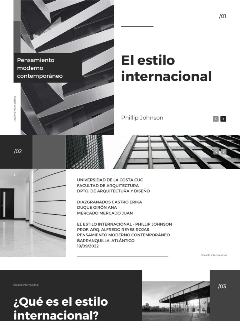 El Estilo Internacional - Phillip Johnson | PDF | Diseño | Diseño ...