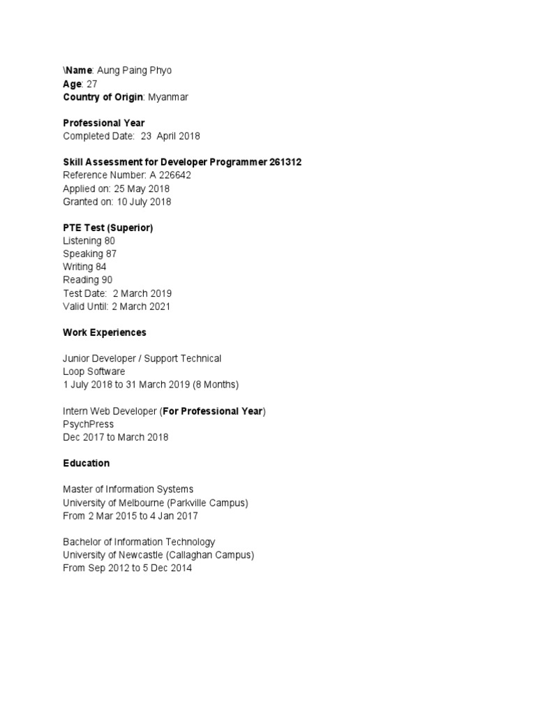 Aung Paing Phyo Details (1) | PDF