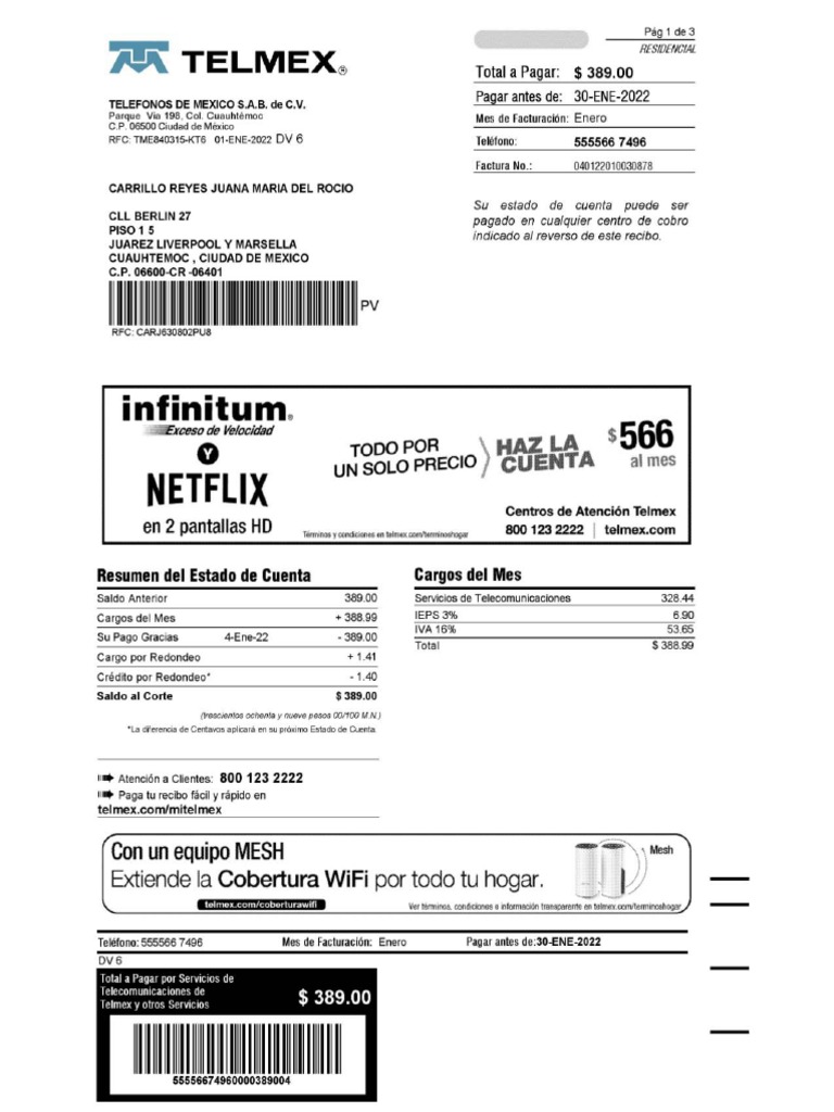 Recibo-Ene-1 23 | PDF