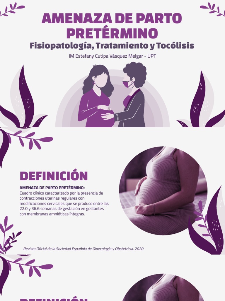 Amenaza de Parto Pretérmino | PDF | Parto prematuro | Parto