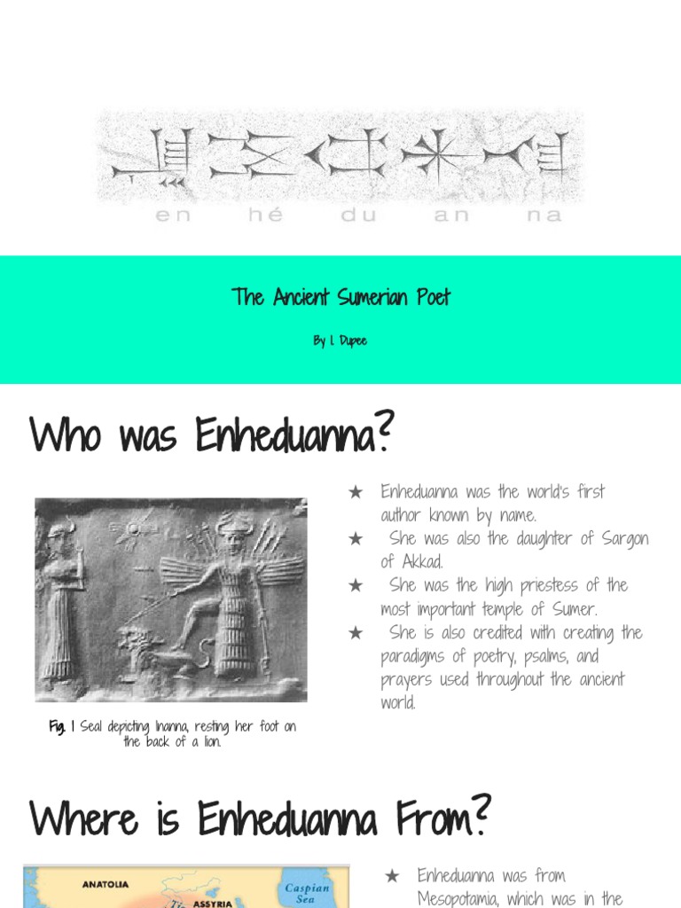 Enheduanna- The Ancient Sumerian Poet | PDF