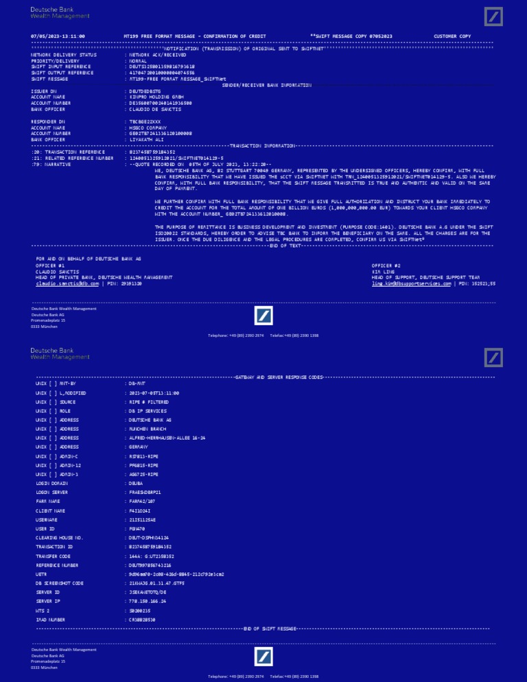 MT199.Server Copy. Kinpro Holdings GMBH | PDF