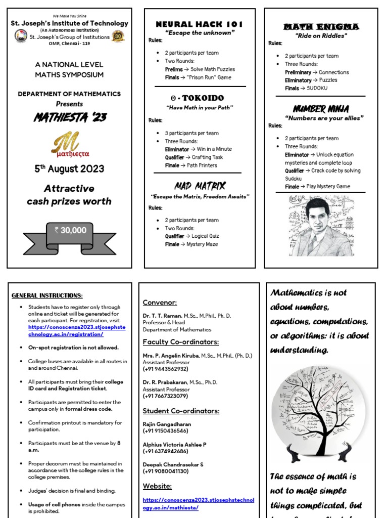 Pamphlet | PDF | Mathematics | Computer Science